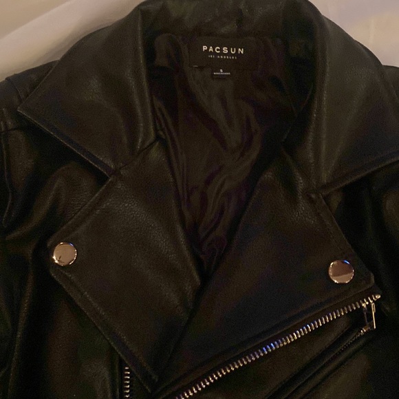 PacSun | Jackets & Coats | Pacsun La Faux Leather Jacket W Roses | Poshmark